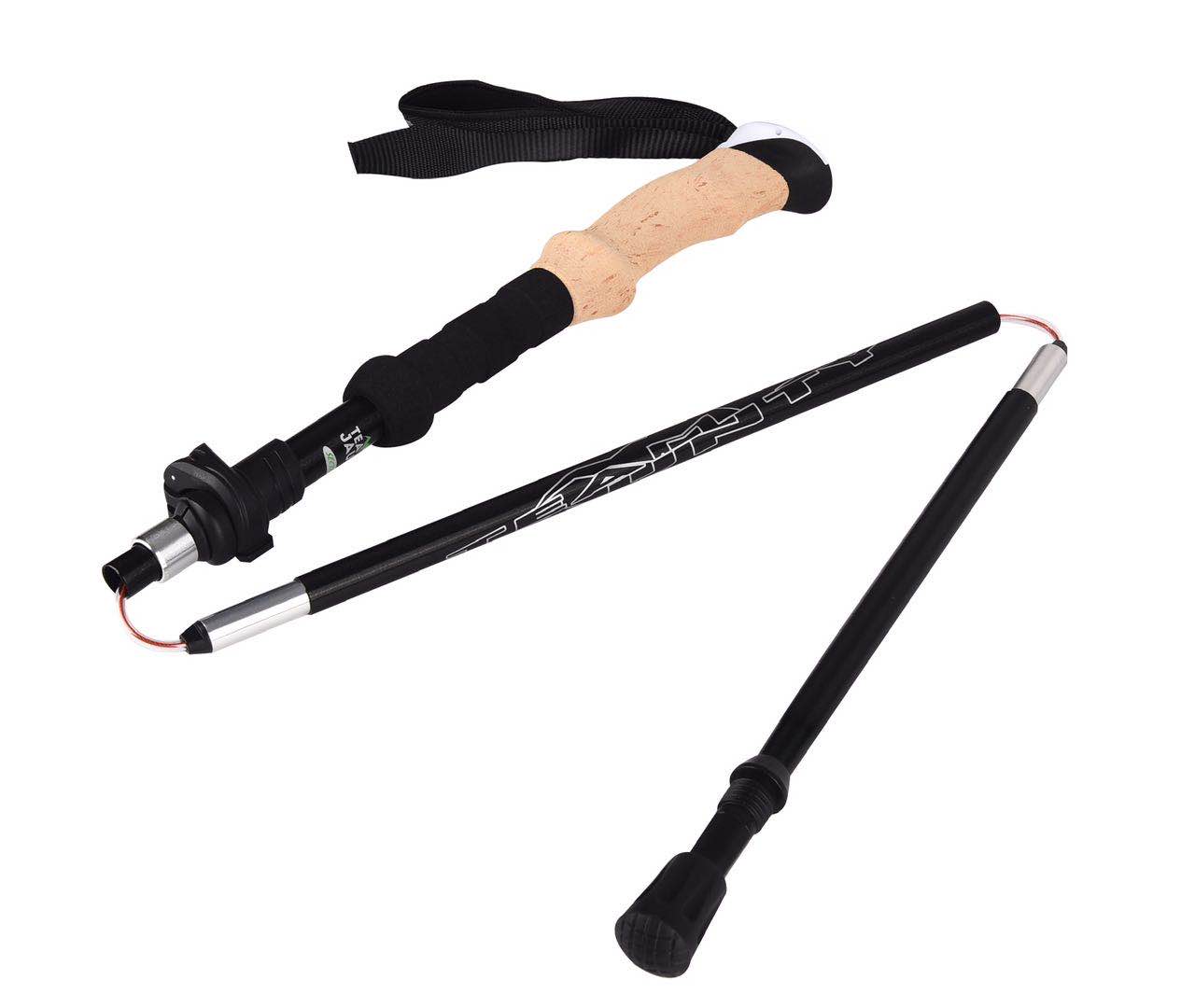Wholesale 5 section Aviation Aluminum Backpack Trekking Pole for Hiking ...
